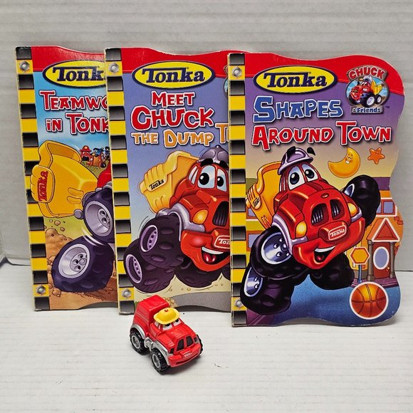 Hasbro | Toys | Lot Bundle Tonka Car Books Meet Chuck The Dump Truck ...